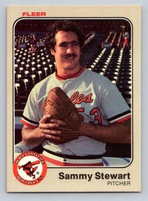 1983 Fleer Baseball #74 Sammy Stewart Baltimore Orioles | eBay