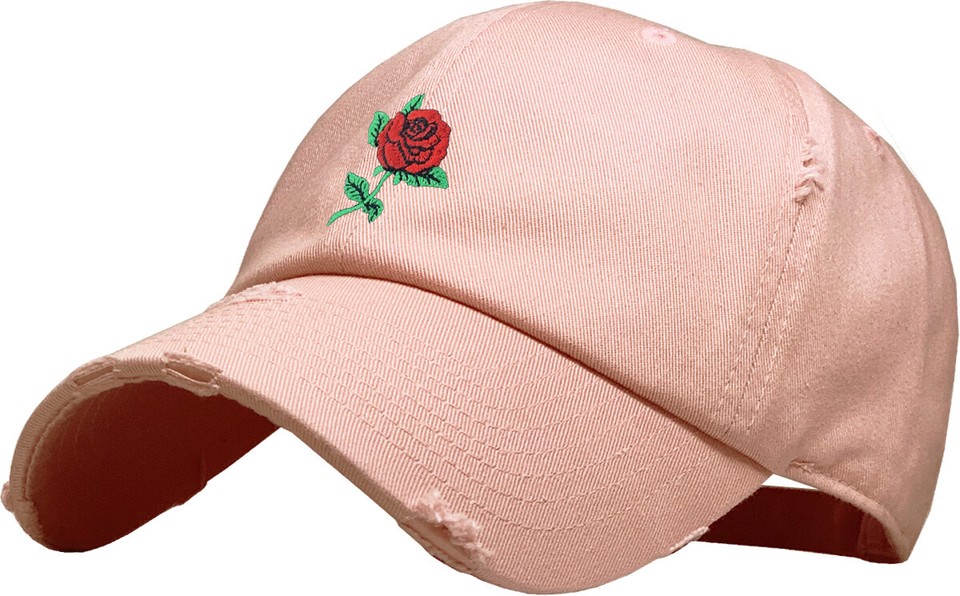 Rose Embroidery Dad Hat Baseball Cap Unconstructed Cotton | eBay