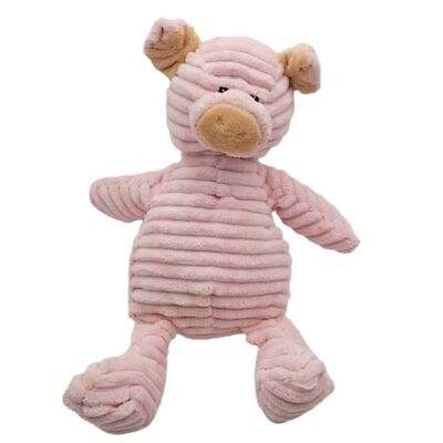 Unipak Kordy Corduroy Pink Pig Plush Floppy Ribbed Stuffed Animal Lovey ...