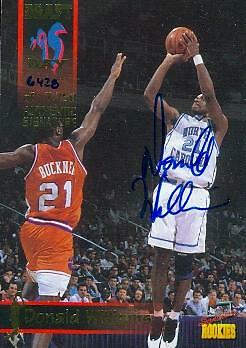 Donald Williams autographed Basketball Card (UNC Tar) 1995 Signature ...