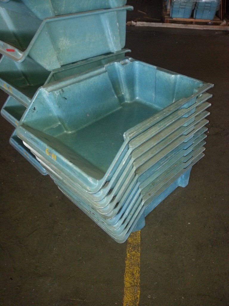 8 Piece Set of Durable Fiberglass LEWISBins Stacking & Nesting Storage ...