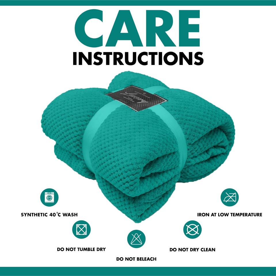 Luxury Popcorn Throws Double & King Size Cuddly Cosy Warm Blanket For ...