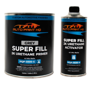 Super Fill 2K Urethane High Build Primer Gallon Gray, White, Black, or ...
