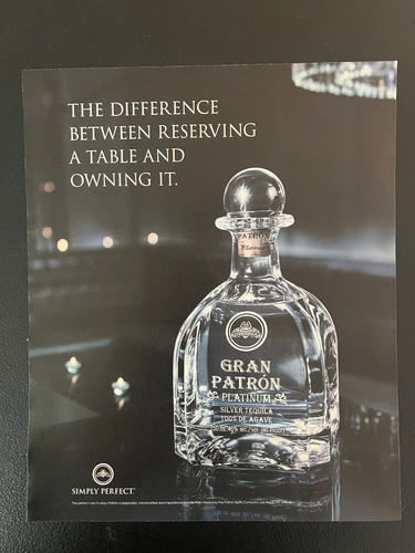 2017 Gran Patron Platinum Silver Tequila Liquor Magazine Print Ad 10" x ...