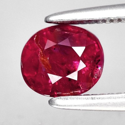 💎 0.71ct 5.2x4.5mm Cushion Natural Purplish Red Ruby - Unheated, Winza ...
