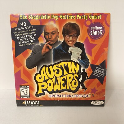 Austin Powers Operation Trivia PC CD-Rom 1999 Windows Mac trivia game ...