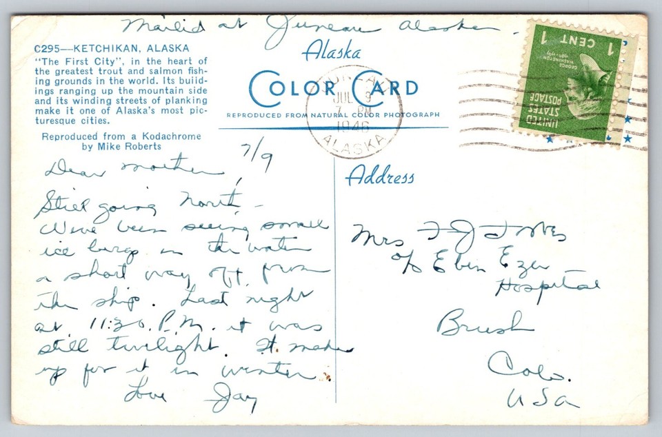 Postcard 1946 Ketchikan Alaska "The first City" | eBay