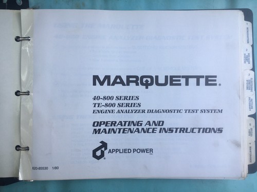 Marquette Engine Analyzer Manual