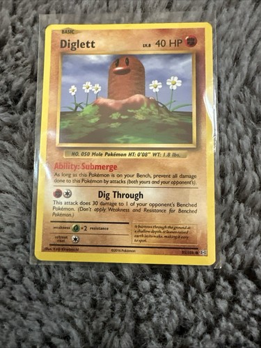 55/108 diglett 2016 Pokemon card (RARE) | eBay