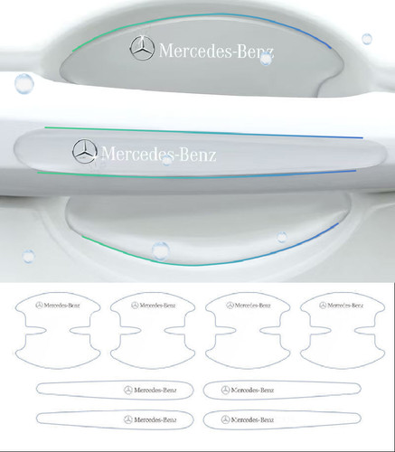 8pcs Invisible Car Door Handle Scratch Sticker Protector Film for ...