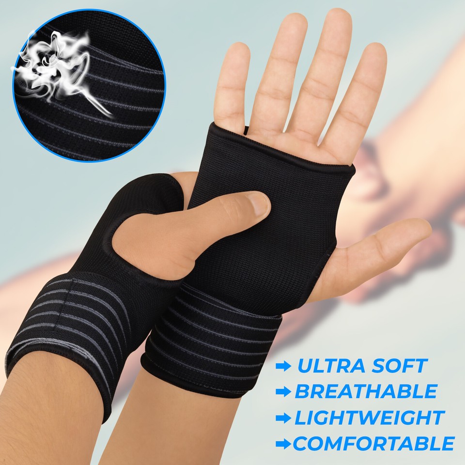 Wrist Brace support Gym Strap Hand wraps Arthritis Pain Relief ...