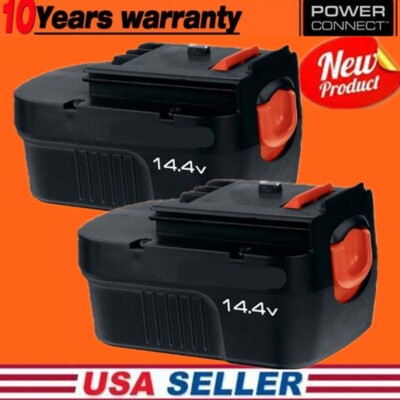 2PACK 14.4V For Black AND Decker 14.4 Volt Slide Power Battery HPB14 ...