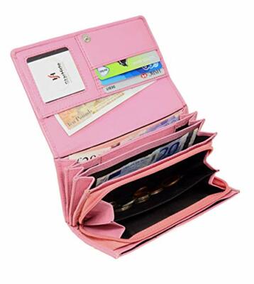 Beautiful Girls Women Clutch Wallet RFID Blocking Designer Real Leather ...