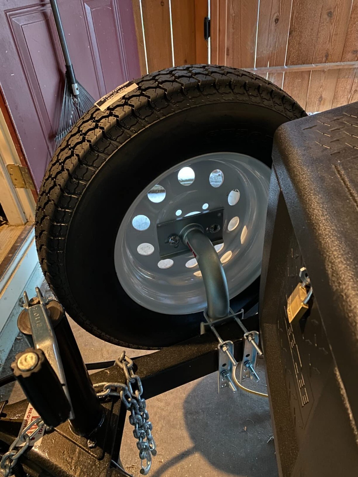 Spare Tire Carrier for Shorelander/ Boat Trailer Frame Mount Fit 4 5 6 ...