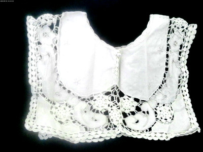 Battenburg Collar Natural Color for Child w/Pearl Button Closure | eBay