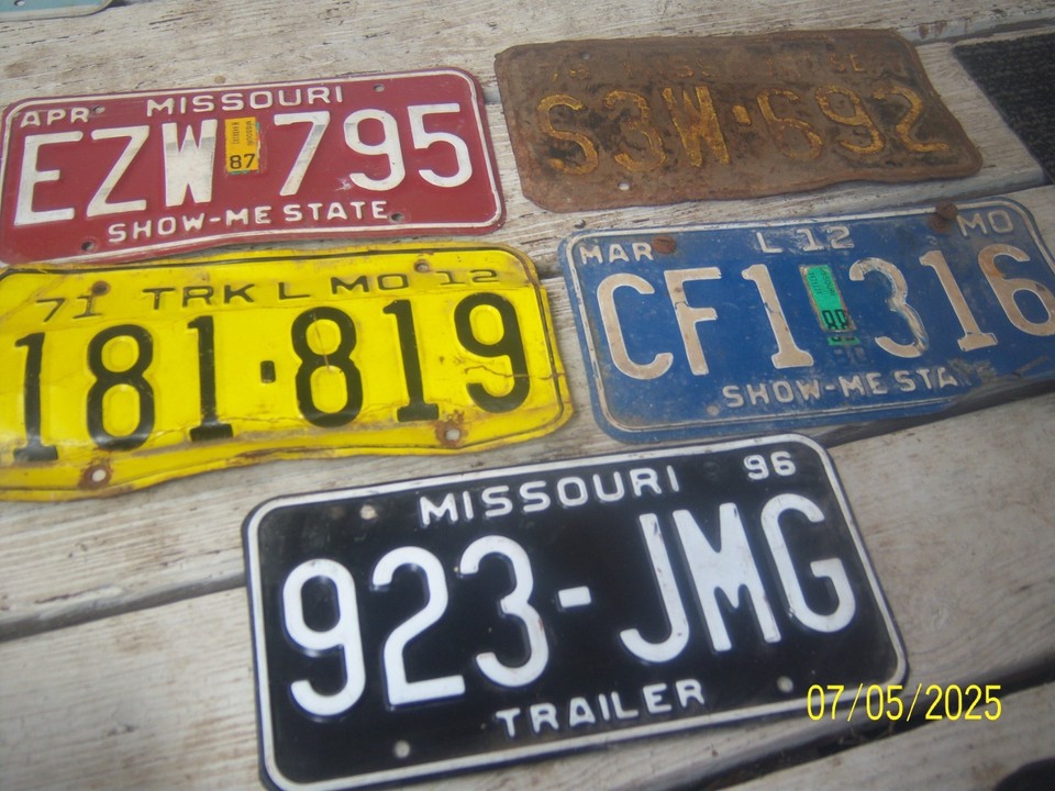 MISSOURI Expired License Plate Tags Decor $5Each (PICK & CHOOSE) | eBay