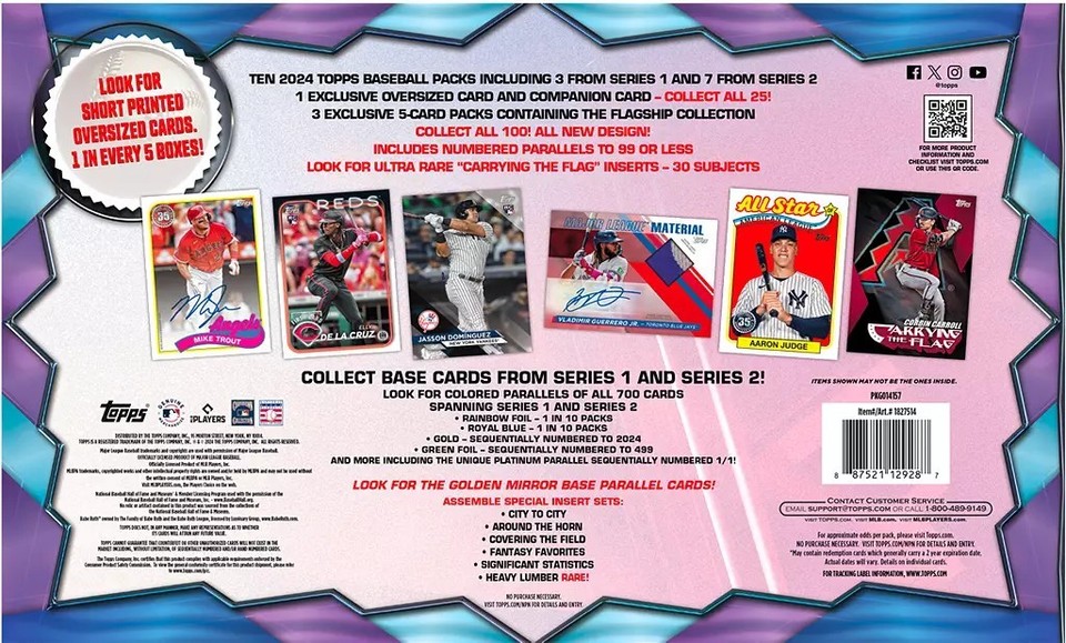 2024 Topps Flagship Collection SUPER Factory Sealed Box-Both Series 1 ...