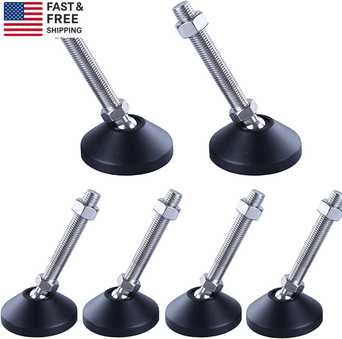Swivel Feet Levelers,6 Pcs M8 Leg Levelers Adjustable Leveling Feet ...