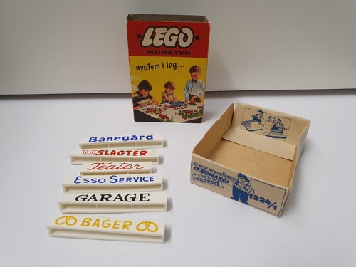 LEGO System box 1224 50's 60's alt vintage 60er 1:87 rare OVP classic ...