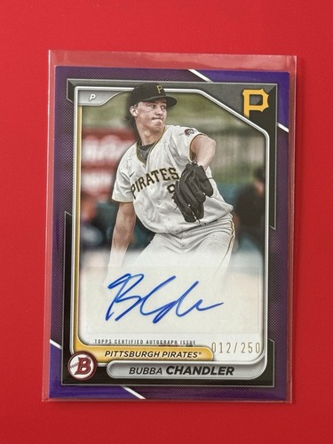 2024 Bowman - Autographs Purple Paper Parallel #PPRA-BC Bubba Chandler ...