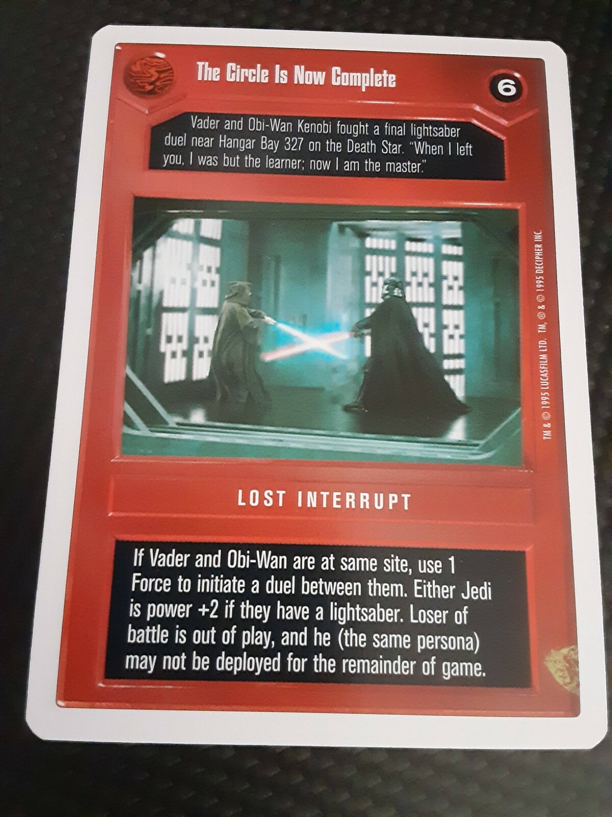 Decipher Star Wars CCG UNPLAYED Unltd (See Pic) WB Premiere CIRCLE NOW ...