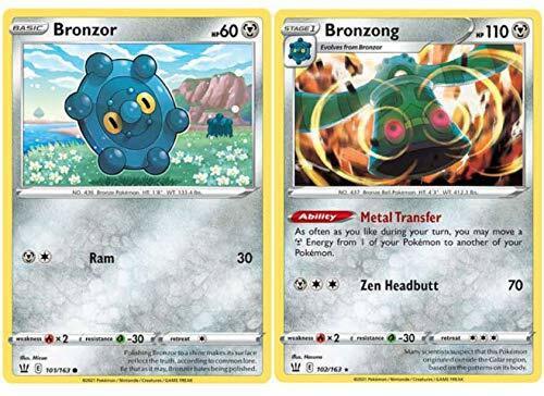 Pokemon Evolution 2 Card Set Bronzong Sword Shield Battle Styles 102/ ...