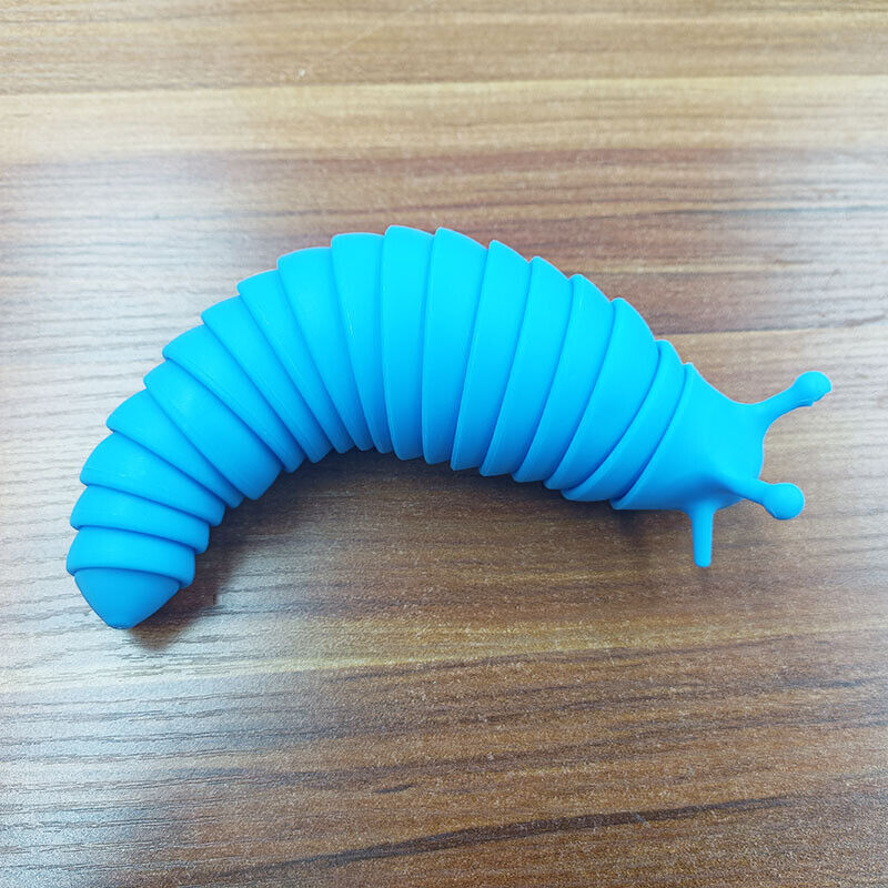 Fidget Slug Articulating Stim Toy 3D Printed Articulated Sticky Stretch ...