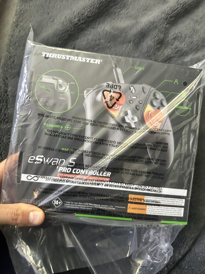 (NEW) Thrustmaster XBOX eSwap S Crystal Pro Wired Controller - (ORANGE ...