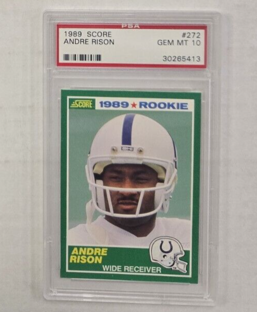 1989 Score Football #272 Andre Rison PSA 10 Gem Mint RC Rookie Colts | eBay