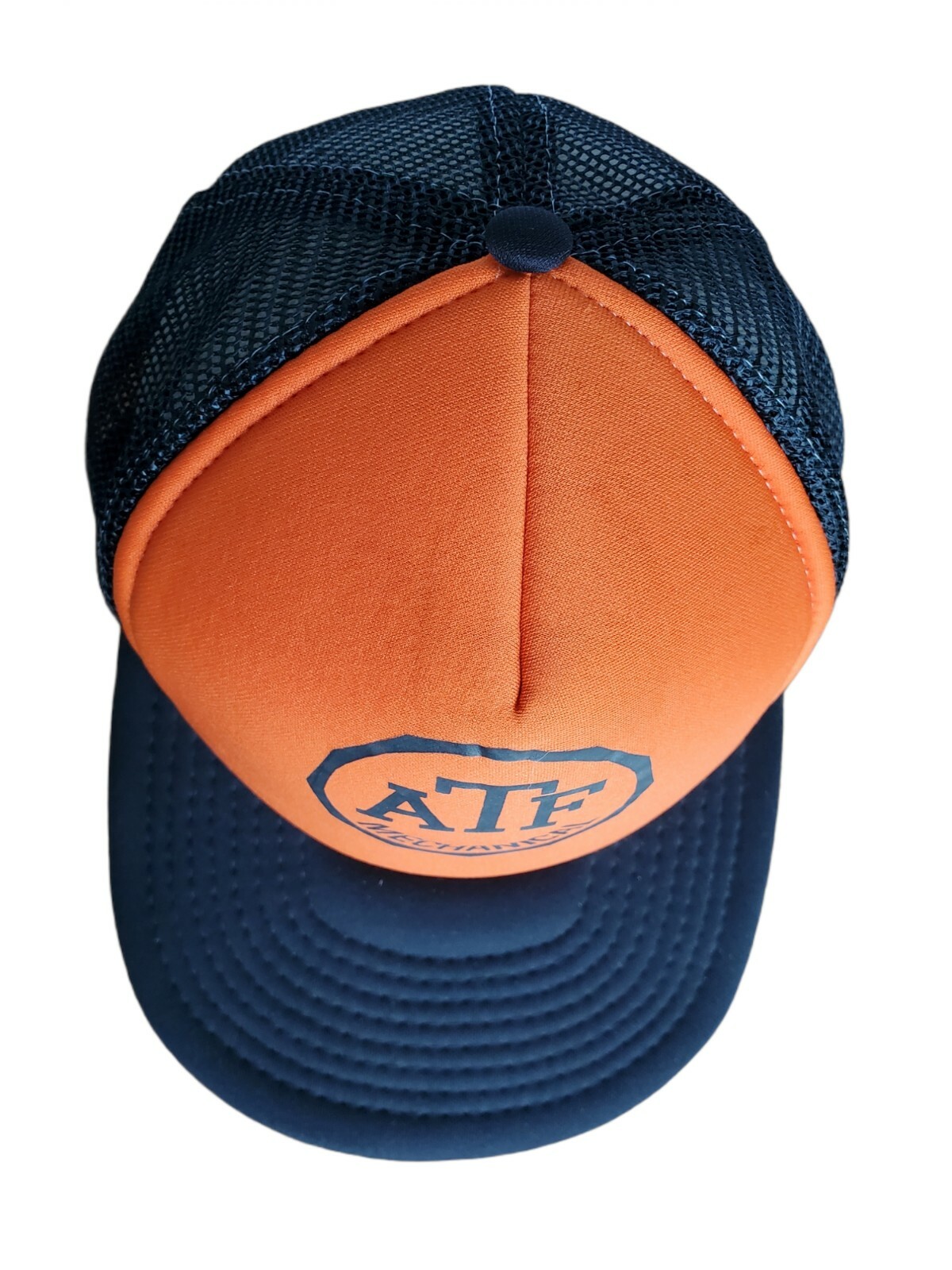 Vintage ATF Mechanical Trucker Hat Orange Snapback Bl… - Gem