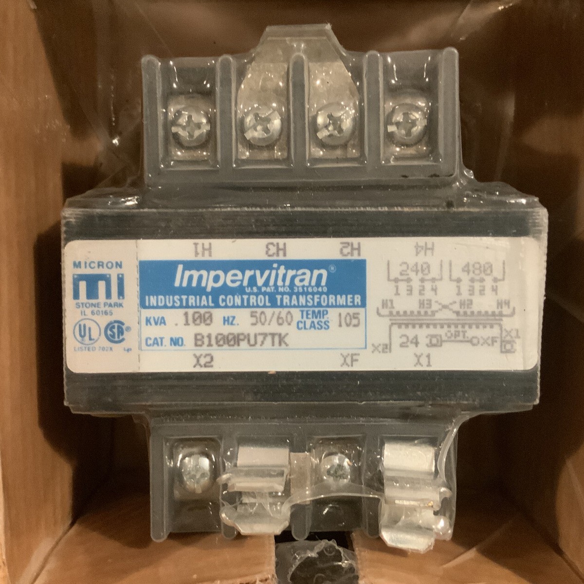 Impervitran Industrial Control Transformer MICRON B050BTZ13JK