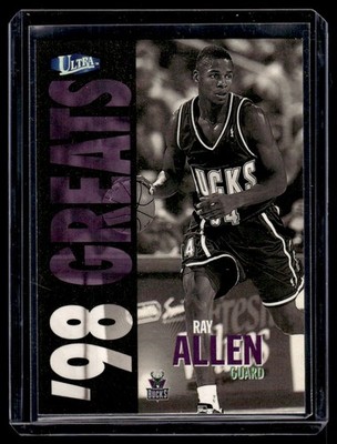 1997-98 Ultra Greats Gold Medallion Ray Allen Milwaukee Bucks #250G | eBay