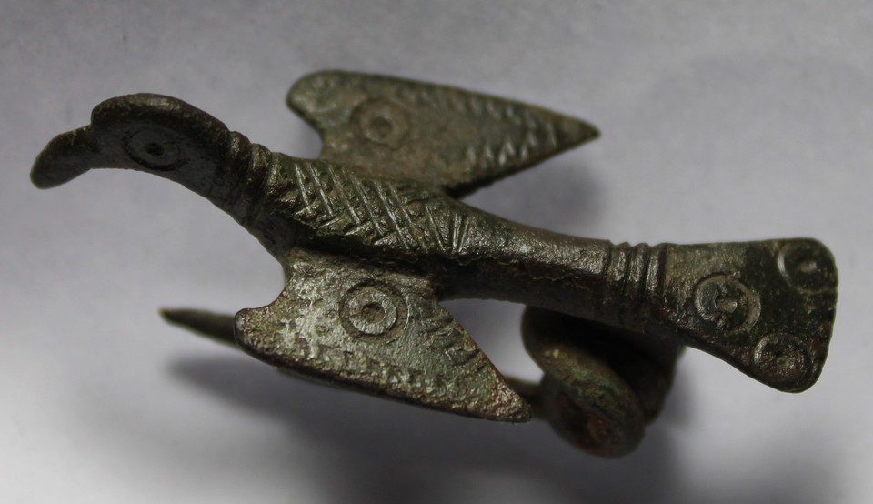 Rare Ancient Roman bronze zoomorphic legionary eagle fibula brooch ...