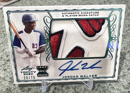 2020 Leaf Trinity Jordan Walker 3-color Game Patch Auto Autograph RC ...