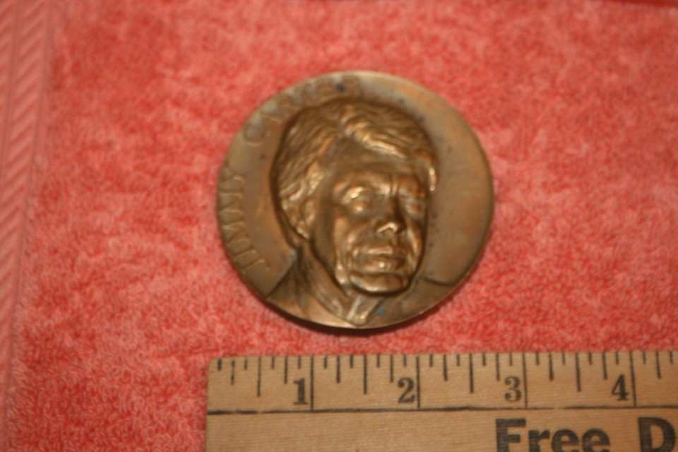 Vintage Large Bronze Jimmy Carter Coin 2670 Inaugurated 39th President ...