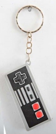 Classic Retro Gamer Keyring Keychain Gift Gameboy 1up SNES Game Over ...