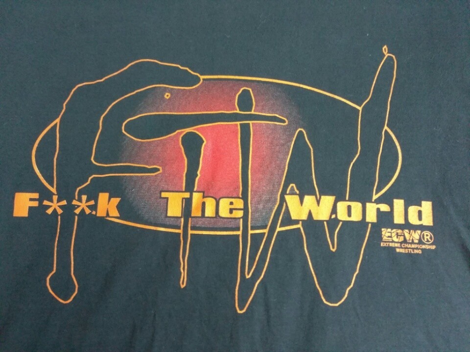 Vintage Original ECW Taz FTW Shirt Black Med WCW WWE TNA Tazz | eBay