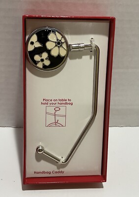 Handbag Caddy Silver Toned Black & White Floral | eBay