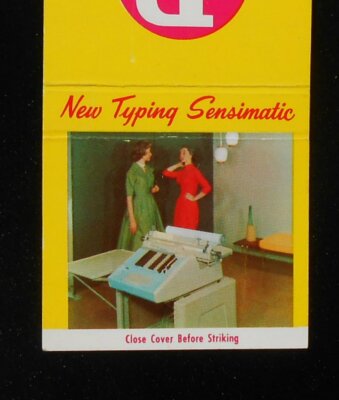 1950s New Typing Sensimatic Machine Burroughs Typewriter Secretary ...