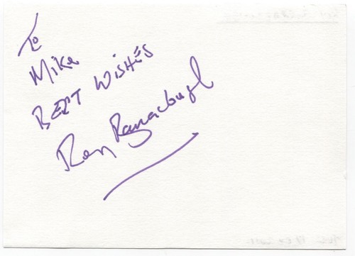 Roy Barraclough Signed Page Autographed Signature Inscribed "To Mike ...