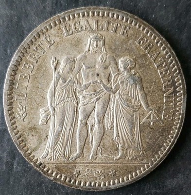 1873 A France 5 Francs Silver Hercules Coin | eBay