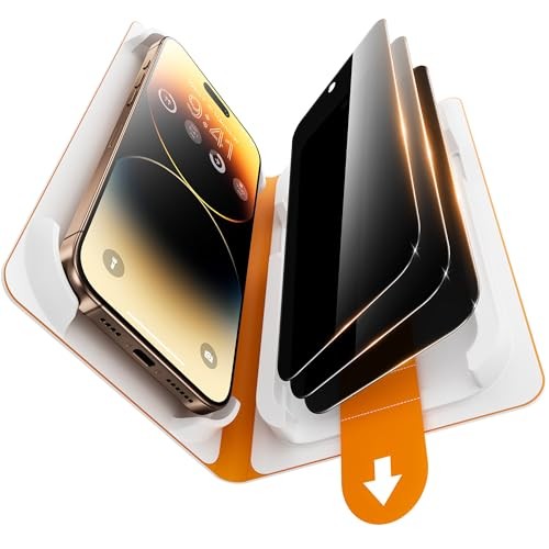 For iPhone 14 Pro Max, 3 Pack Privacy Screen Protector & Camera Lens ...