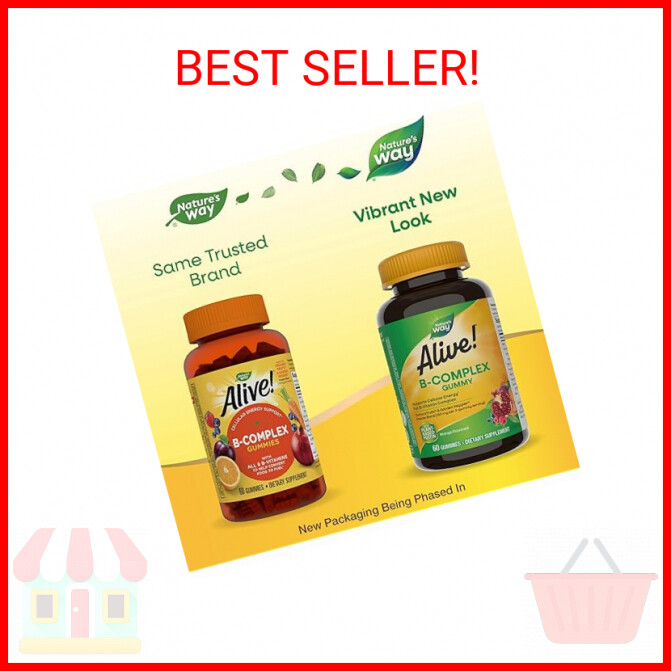 Nature's Way Alive! B-Complex Gummies, Cellular Energy Support*, 8 B ...