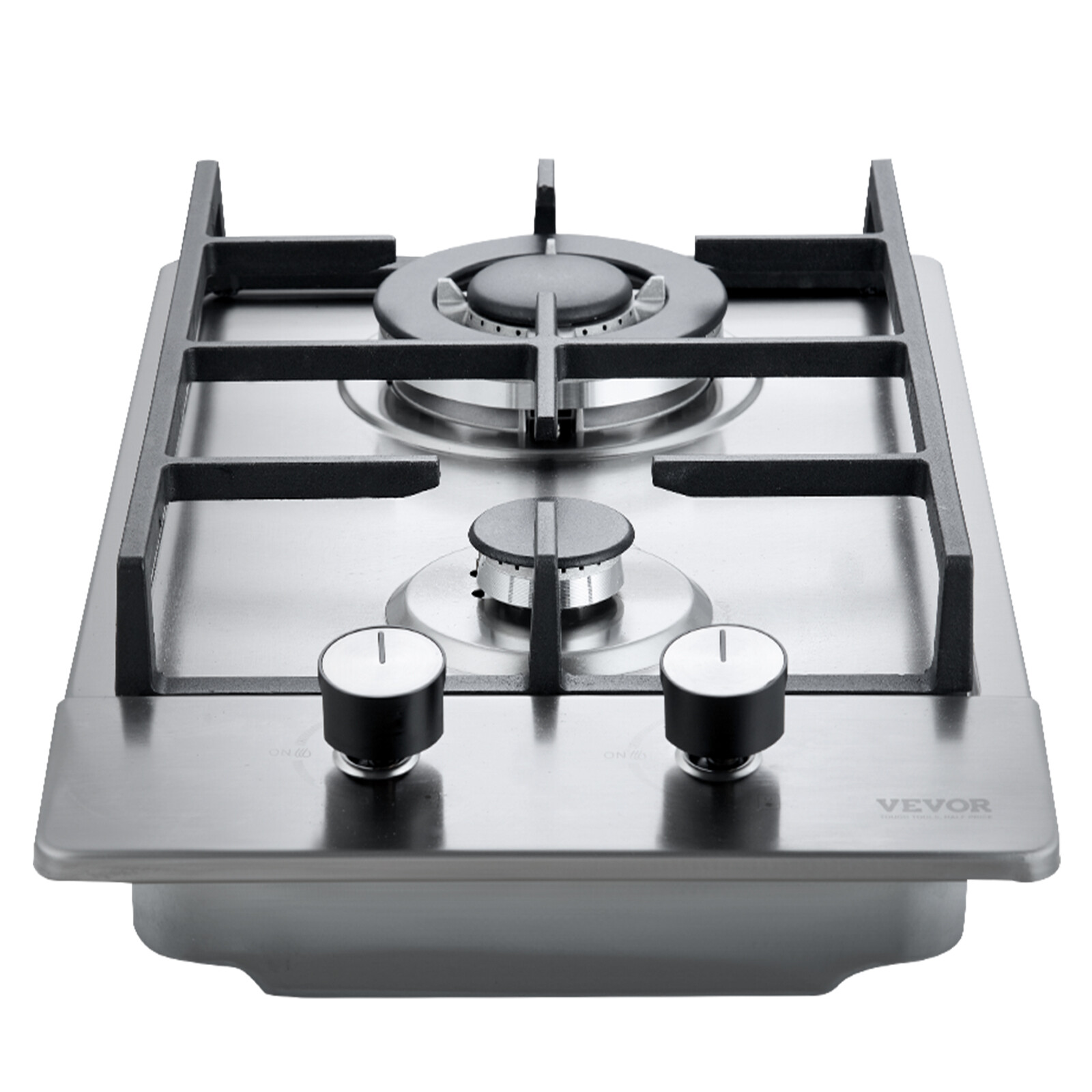 VEVOR 12" Gas Cooktop Stove Top 2-Burners Kitchen Built in LPG/NG Dual ...
