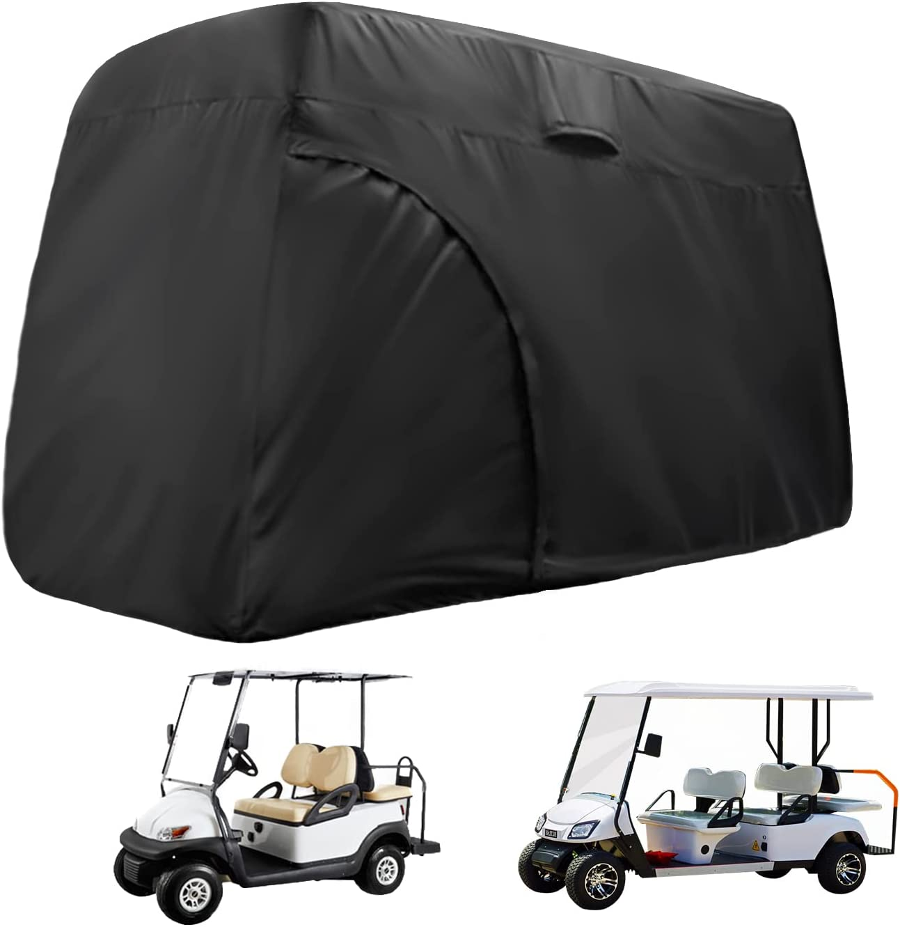 Golf Cart Covers 2/4/6 Passenger,420D Waterproof Golf Cart Rain Cover ...