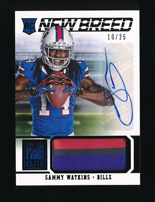 SAMMY WATKINS 2014 PANINI ELITE NEW BREED JERSEY AUTOGRAPH RC AUTO ...