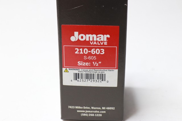 Jomar 210-603 - 1/2" CTS CPVC Ball Valves - for sale online | eBay