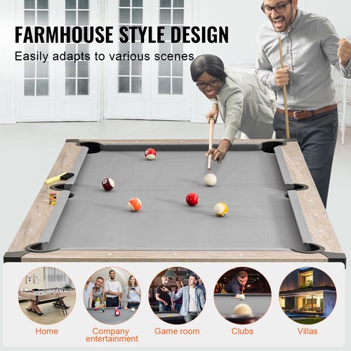 VEVOR 7ft Billiard Table Combo Kit 3-in-1 Multi Game Pool Table Full ...