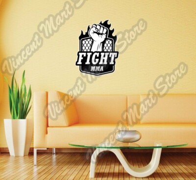 Mixed Martial Arts MMA Cage Fight Wall Sticker Room Interior Decor 20 ...