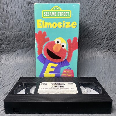 Elmocize VHS 1996 Elmo Kids Video Sesame Street Exercise Workout RARE ...